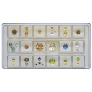 Square Gemstone Box Case, Filled with 18 x Cubes - Grant Austin Display ...